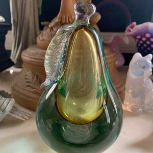 Vintage Murano Glass Pear – Mid-century Handblown Art Glass - Etsy