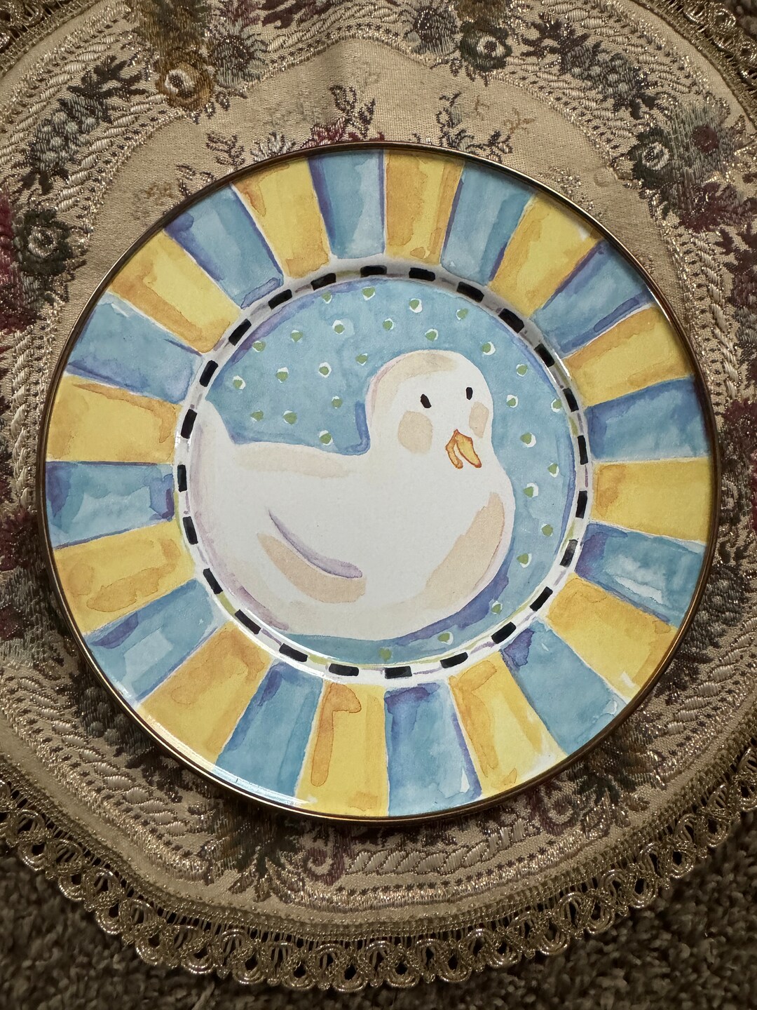 Mackenzie-childs Duck Plate - Etsy