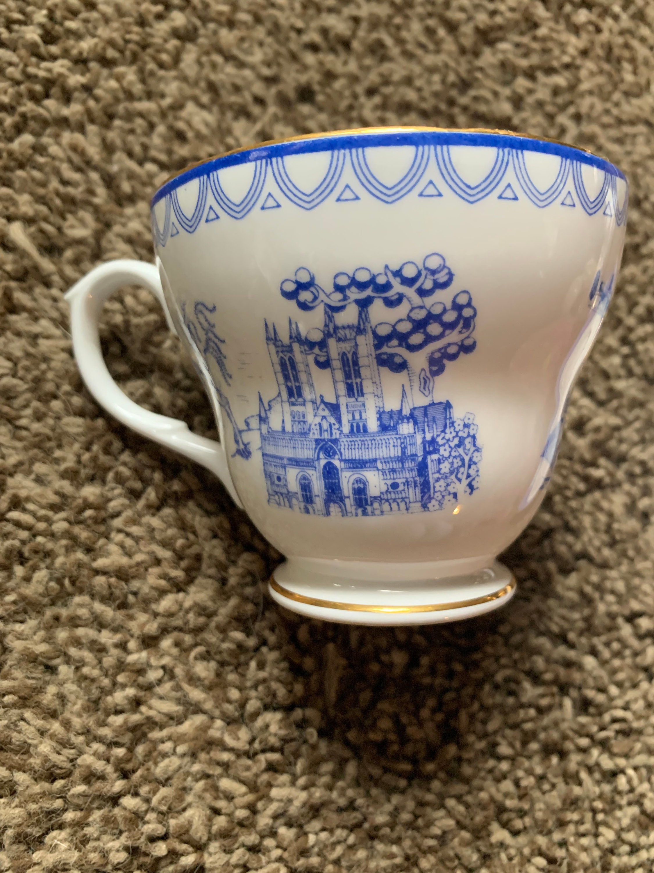 Vintage Lincoln Cathedral by Pyramid Pottery Tea Cup & Saucer - Etsy