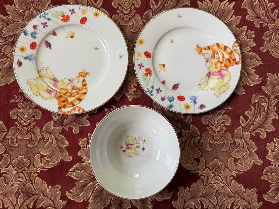 Disney Winnie the Poo Bowl and 2 Plates - Etsy
