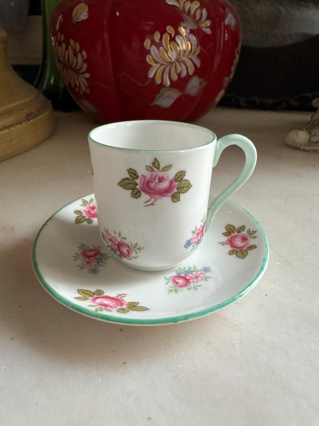 Vintage Shelley Miniature Tea Cup & Saucer #13426 - Etsy