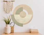 Circle Boho Wall Decal Circle Wall Sticker 3D Wall Mural | Etsy