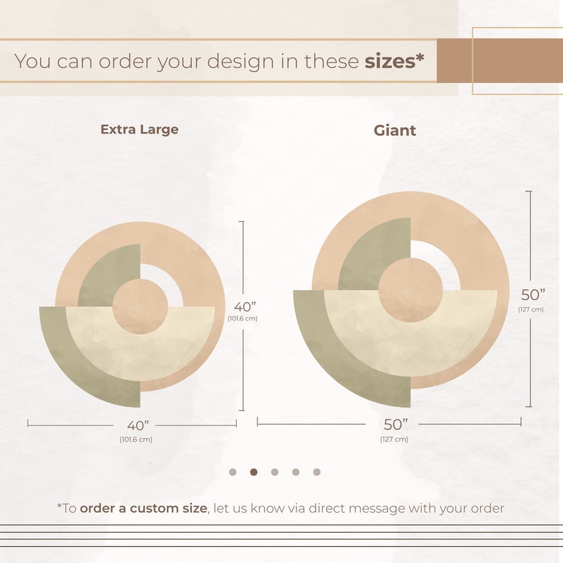 Circle Boho Wall Decal Circle Wall Sticker 3D Wall Mural | Etsy