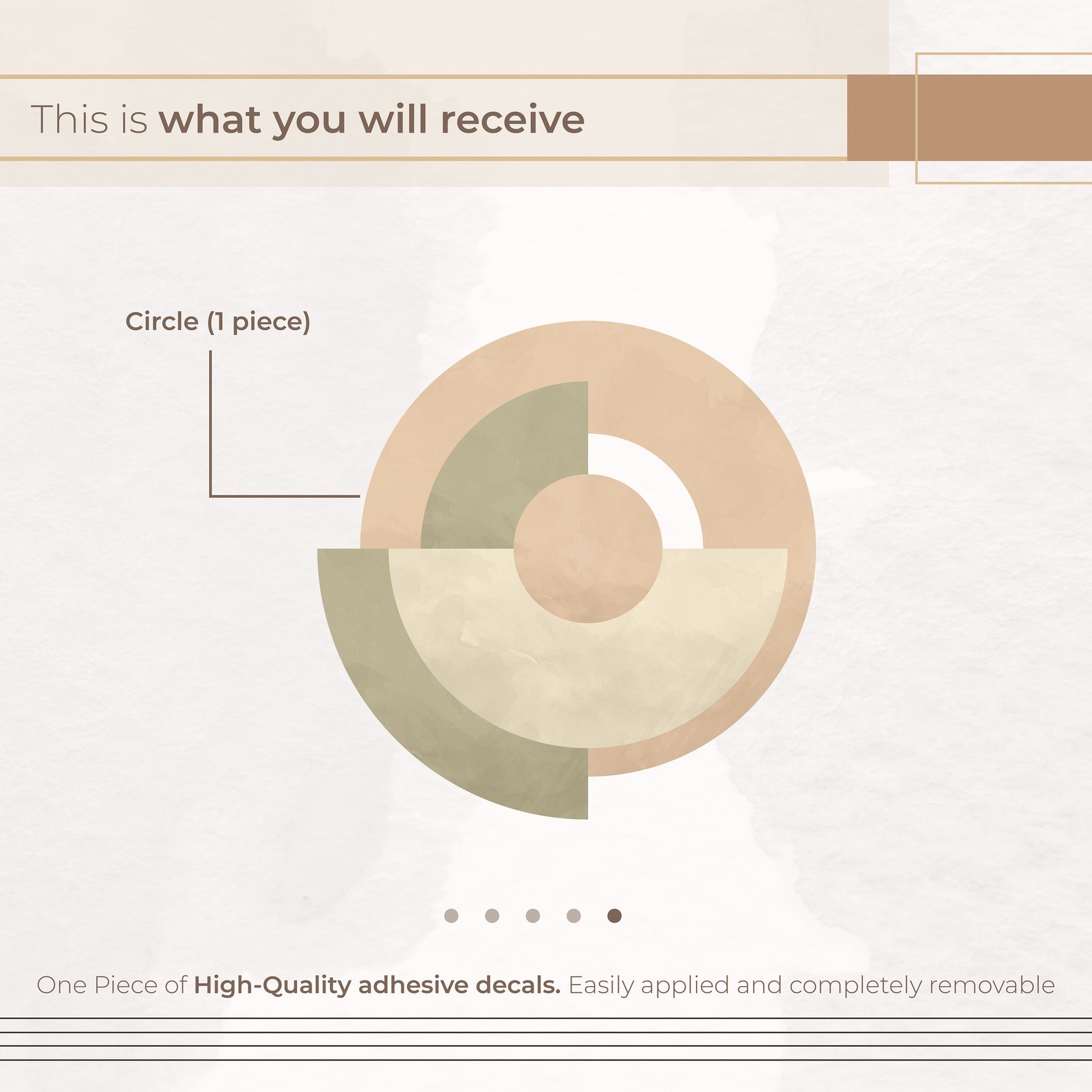 Circle Boho Wall Decal Circle Wall Sticker 3D Wall Mural | Etsy