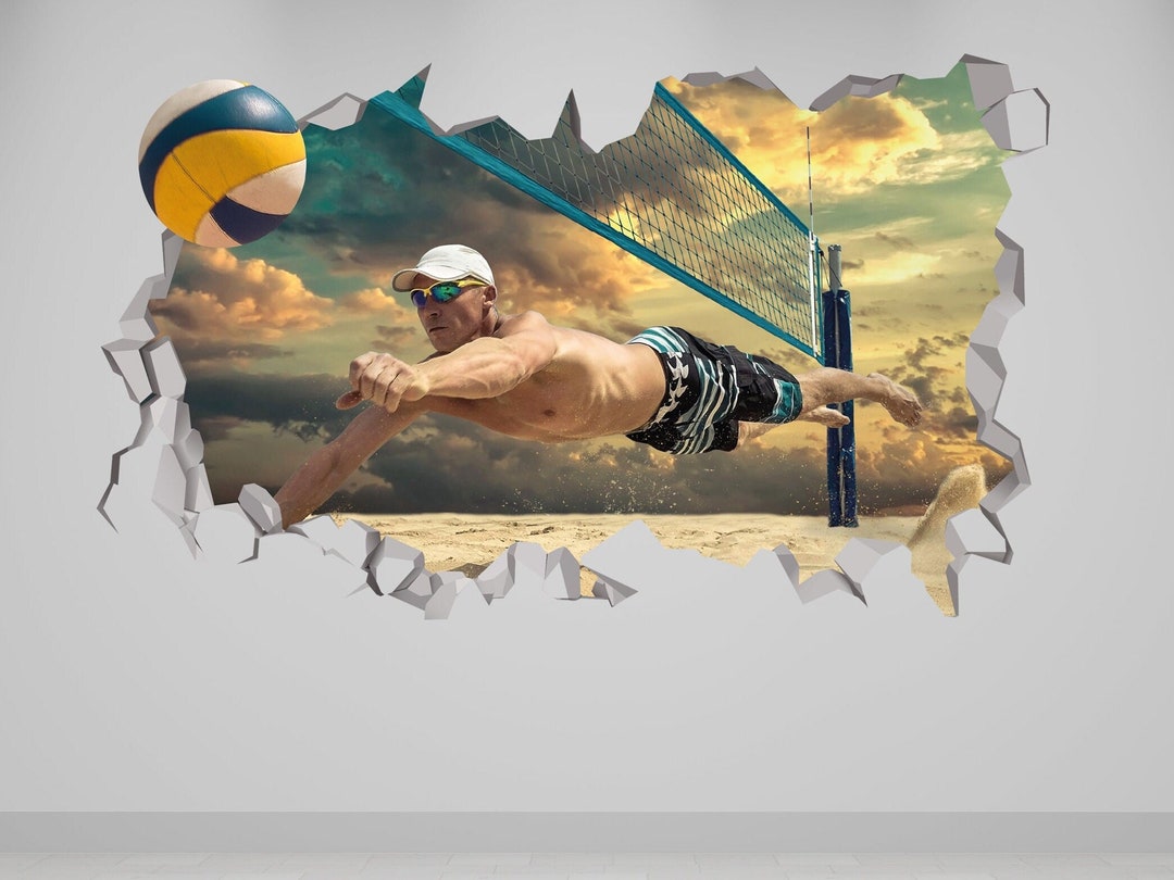 Volleyball Wall Decor for Kids Room volleyball Wall Decal - Etsy