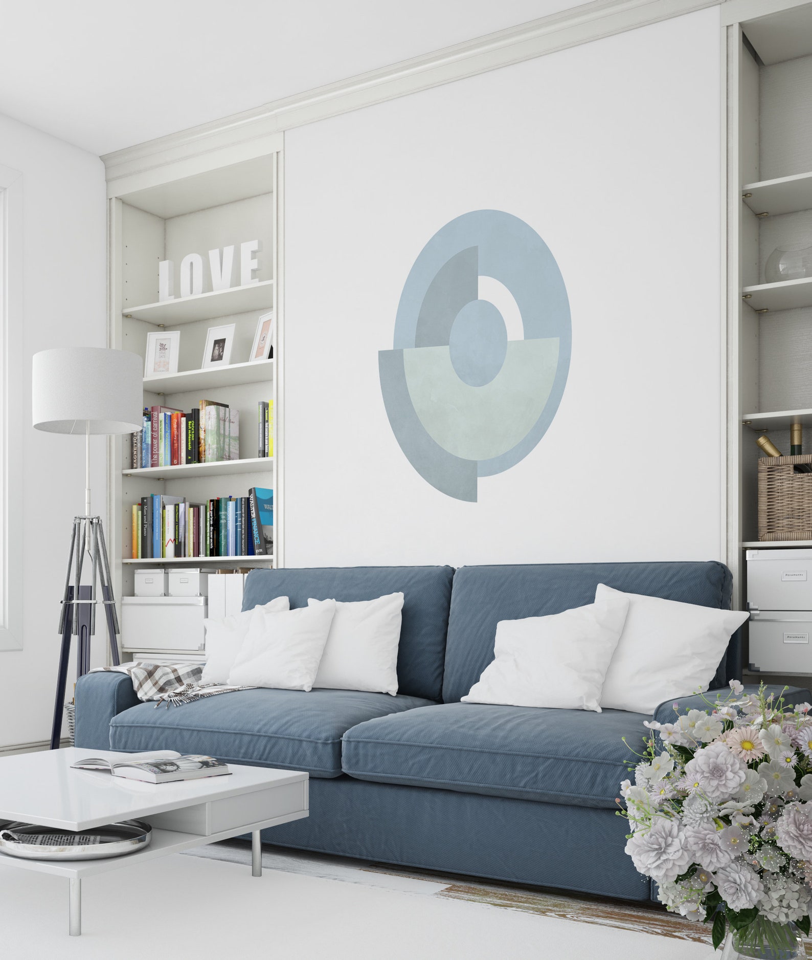 Circle Boho Wall Decal Circle Wall Sticker 3D Wall Mural - Etsy