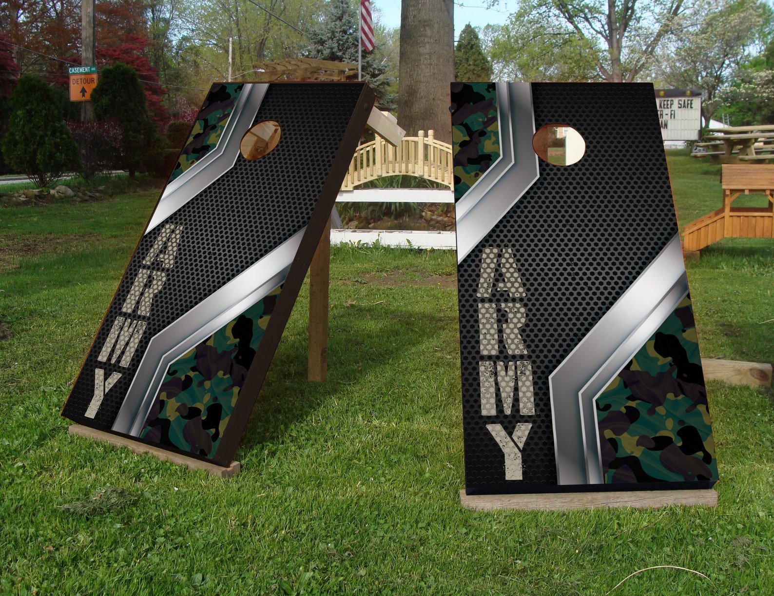 Carbon Fiber Army Style Custom Cornhole Wraps Decal Sticker 3D | Etsy