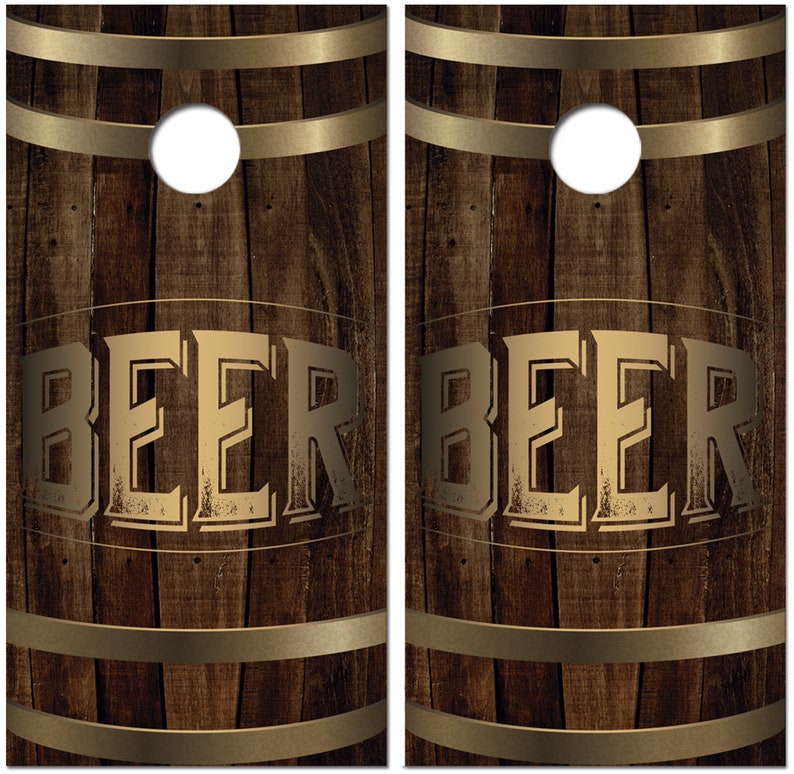 Barrel Beer Cornhole Vinyl Wrap Decal Sticker 3D Texture | Etsy