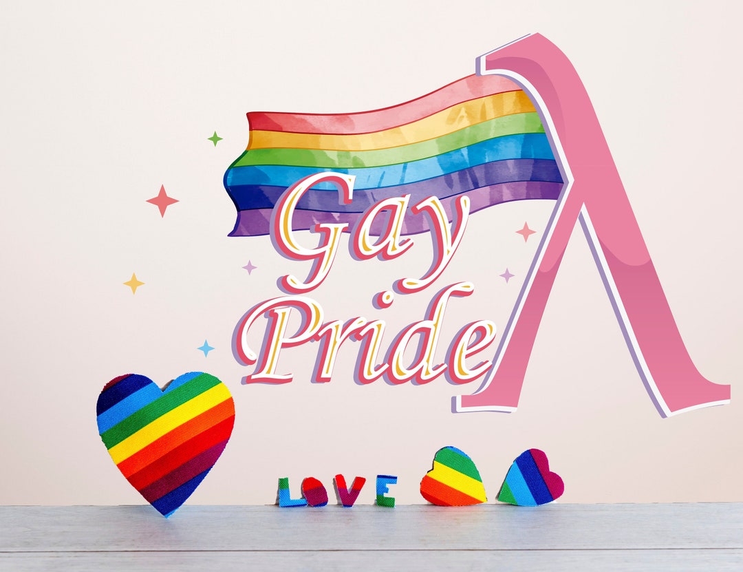 Gay Pride Flag Wall Decal for Room - Stand With Pride Office Decor ...