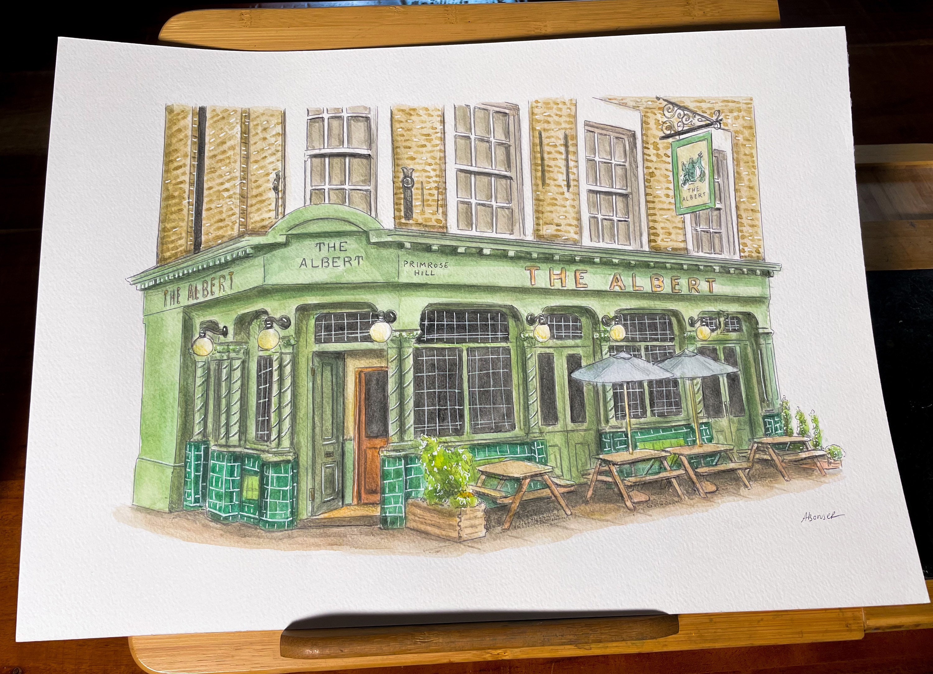 Custom Shop Front Watercolour Hand Painted Bespoke Business - Etsy