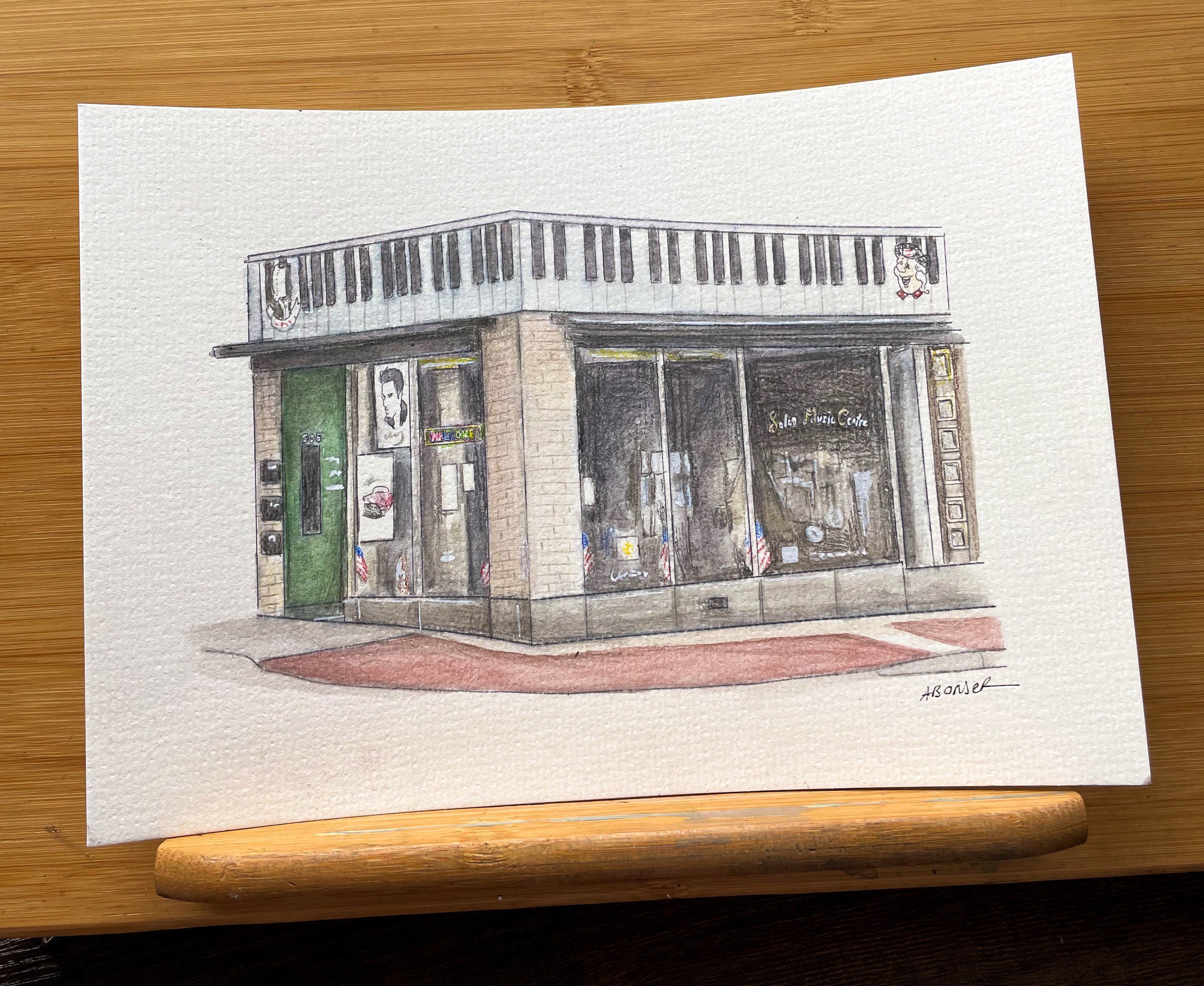 Custom Shop Front Watercolour Hand Painted Bespoke Business - Etsy