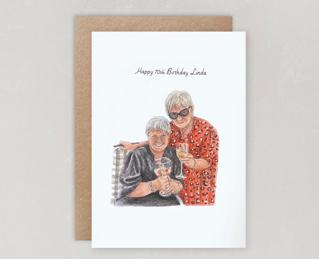 Custom Birthday Card | Hand Painted Family Portrait Greetings Card ...