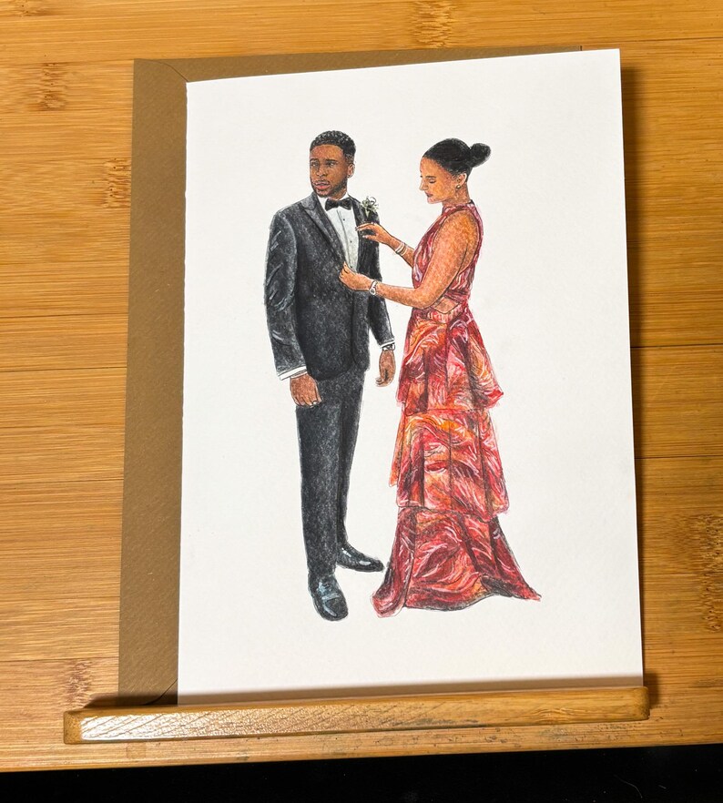 Hand Painted Birthday Card | Custom Family Portrait Greetings Card ...