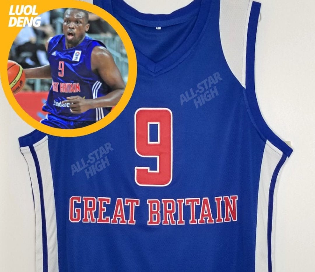 Luol Deng Great Britain Basketball Jersey | Throwback Custom Retro ...