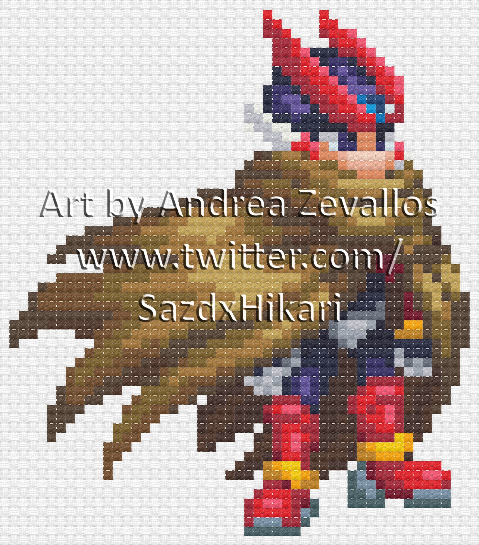 Fiber Arts Zero Cross Stitch Pattern Mega Man X series Art ...