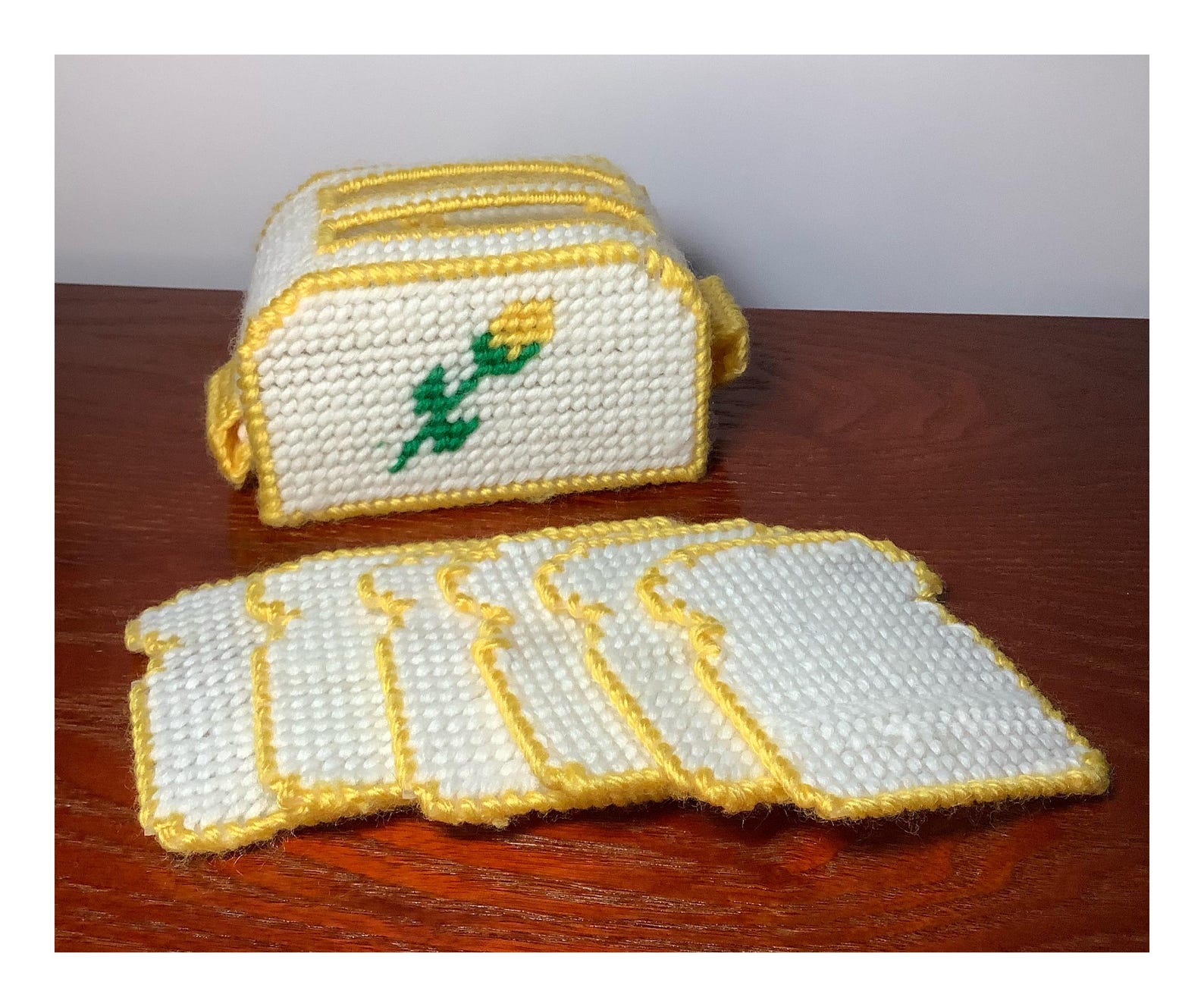 Vintage Needlepoint Toaster Coaster - Etsy