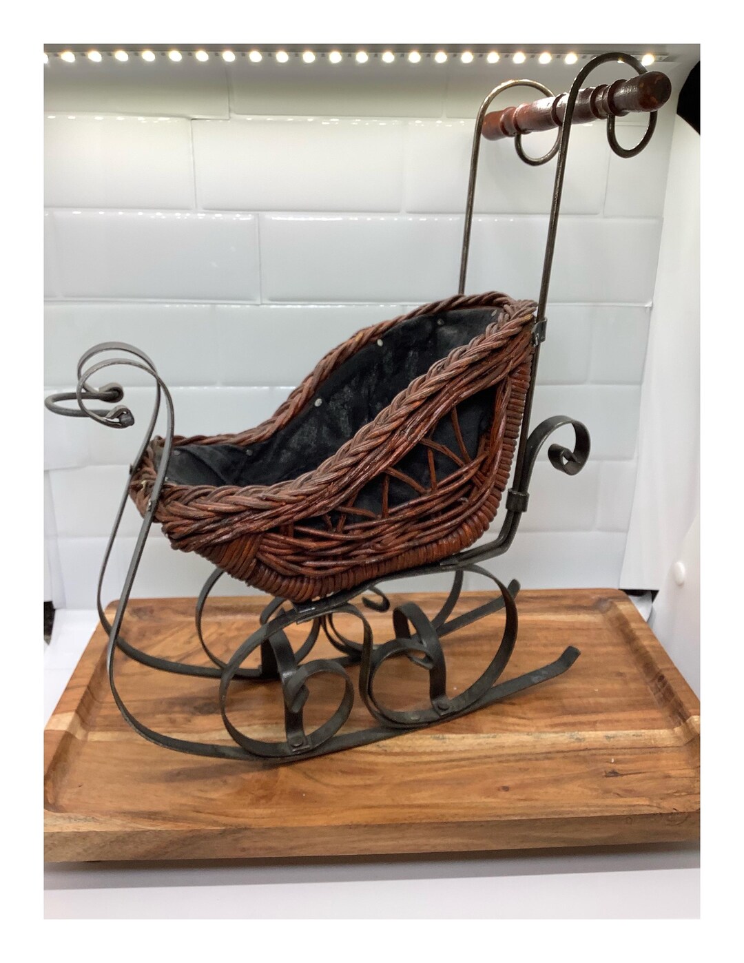 Victorian Santa Doll Sled: Rare Decor - Etsy