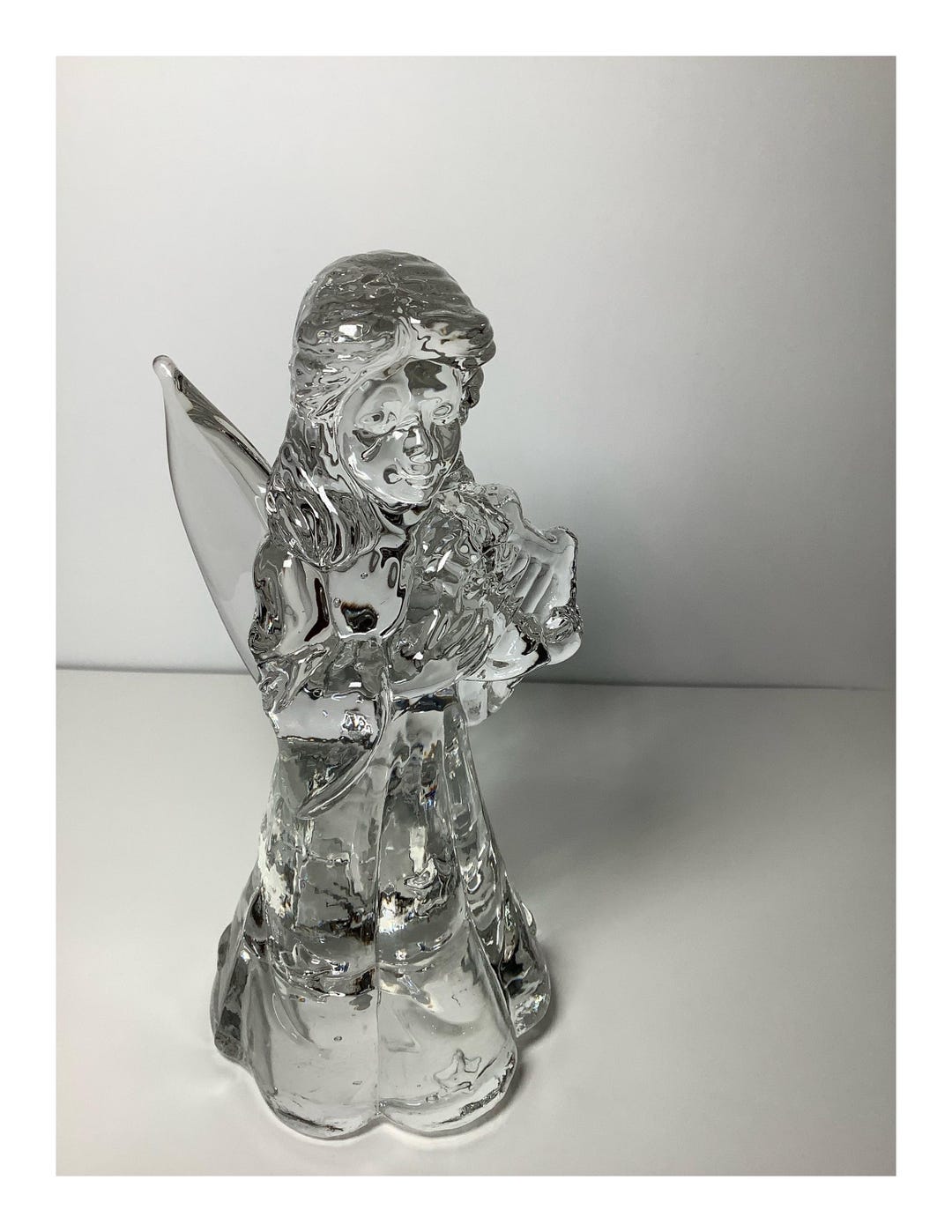 Vintage Mikasa Crystal Angel Figurine: German Lead Crystal Harpist - Etsy