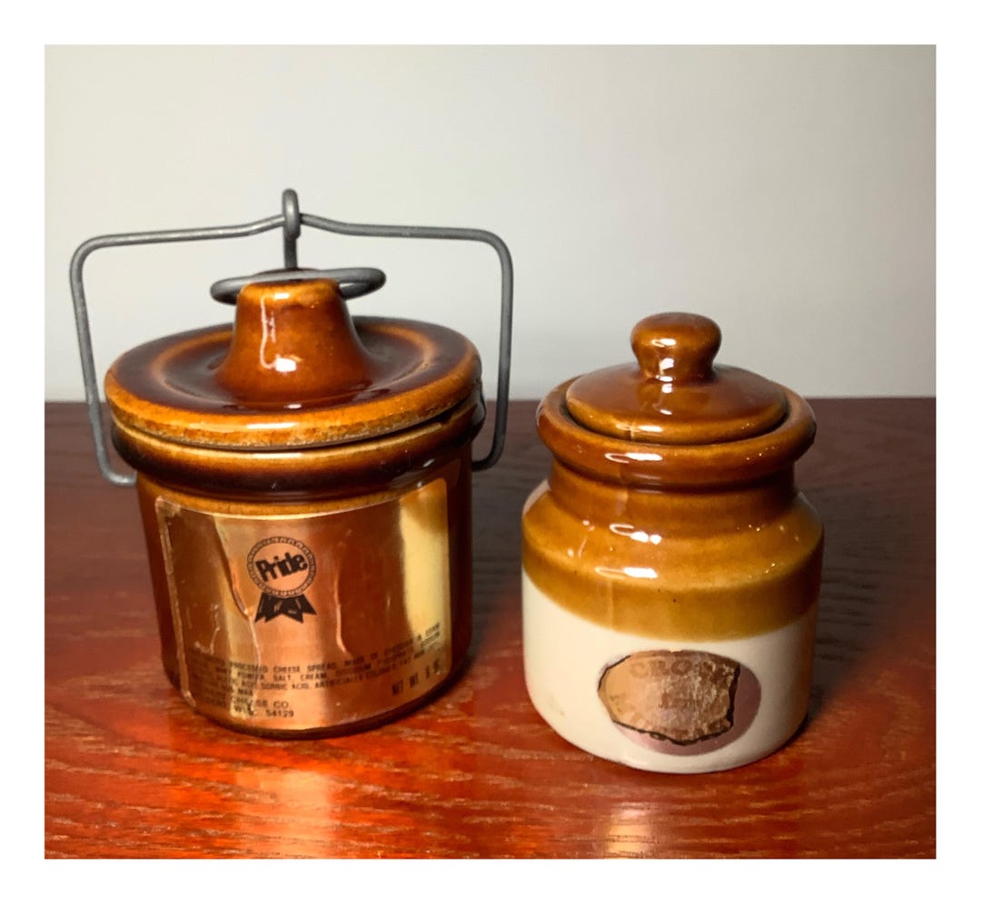 Vintage Pride Stoneware Cheese and Mustard Crock, Vintage Crocks ...