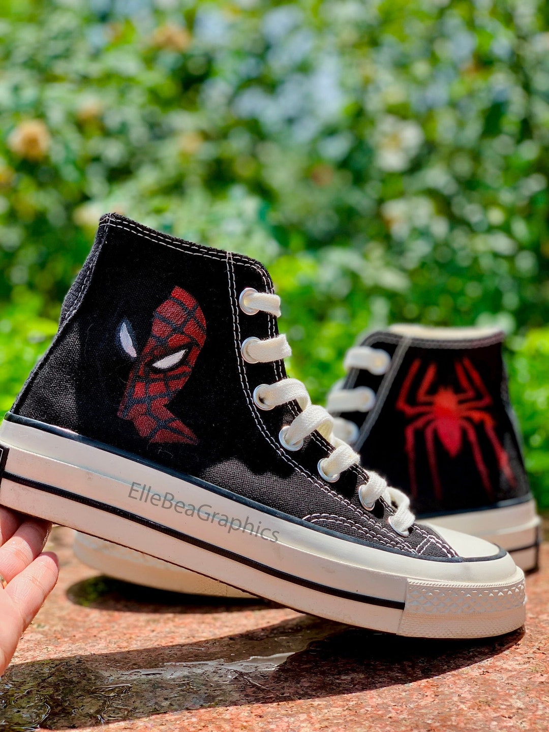 Spider Web Spider Mask Painting Converse Chuck Taylor 1970s - Etsy