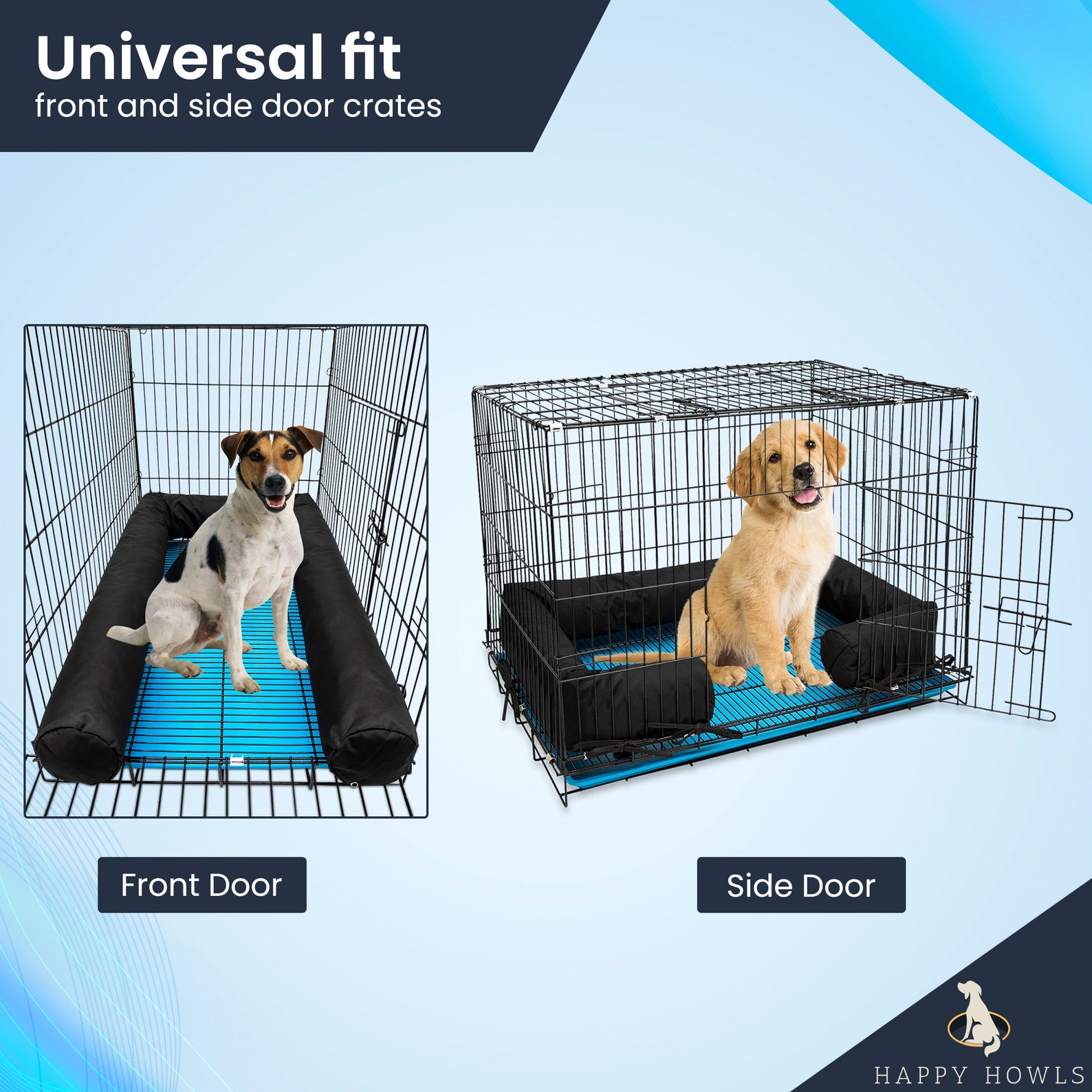 Waterproof Dog Crate Bumper | Heavy Duty Kennel Cushion | Washable ...