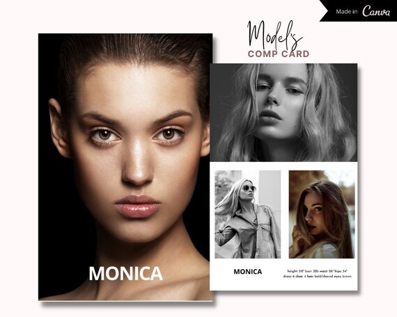 Paper Design & Templates Templates Male Modeling Comp Card Fashion ...