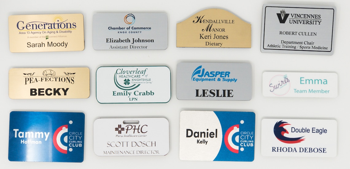 Engraved Plastic Name Tag Permanent and Durable Professional - Etsy Norway
