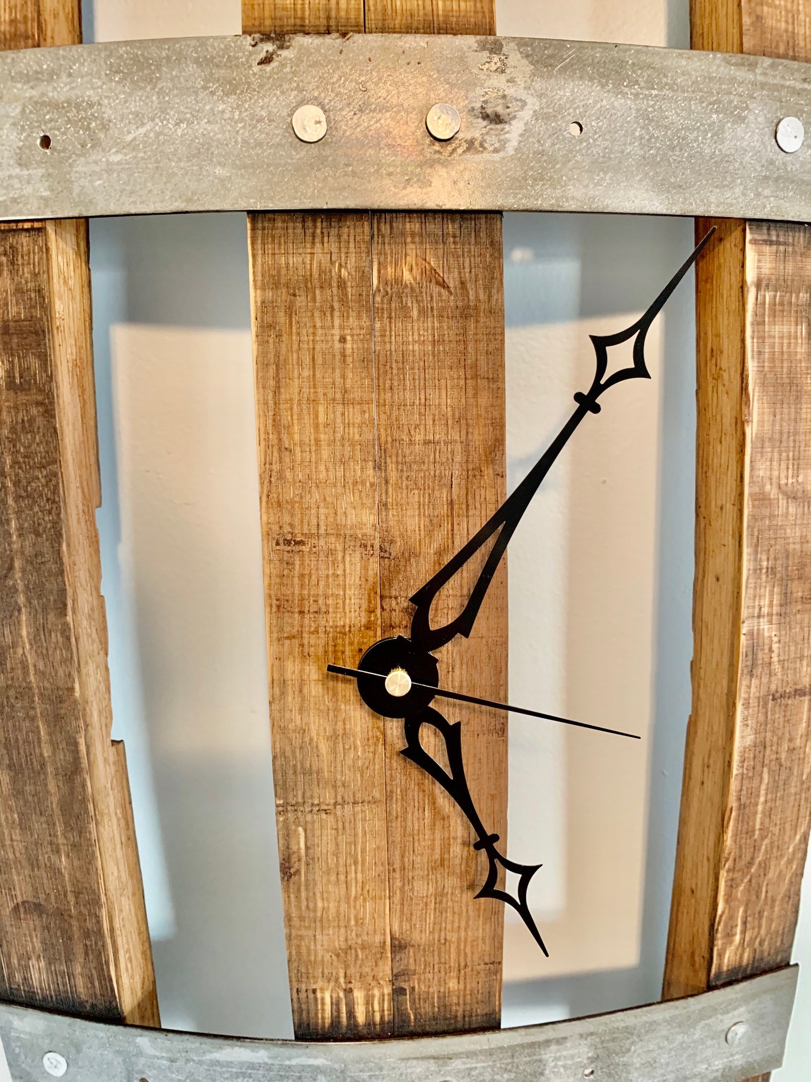 Wine Barrel Wall Clock 20 Wall Clock Made From Refurnished | Etsy