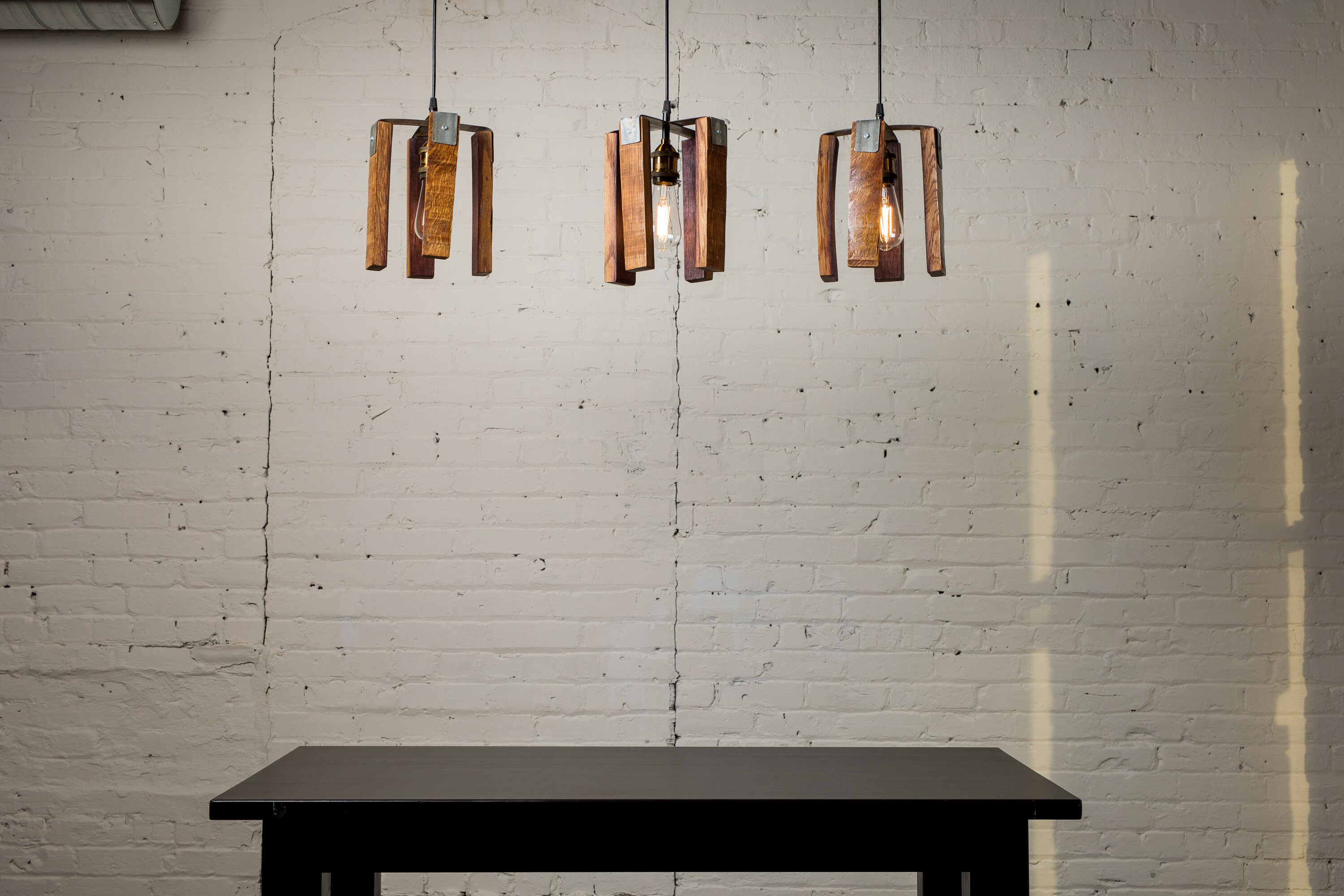 Rustic Metal Pendant Light Made From Reclaimed Wine Barrels - Etsy