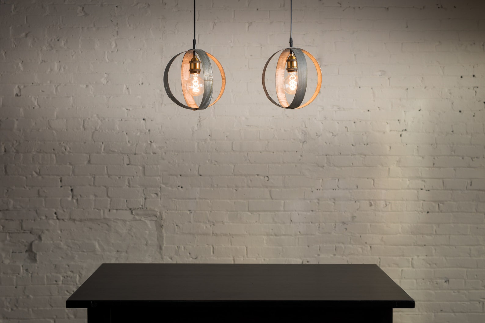 Rustic Metal Pendant Light Made From Reclaimed Wine Barrels - Etsy