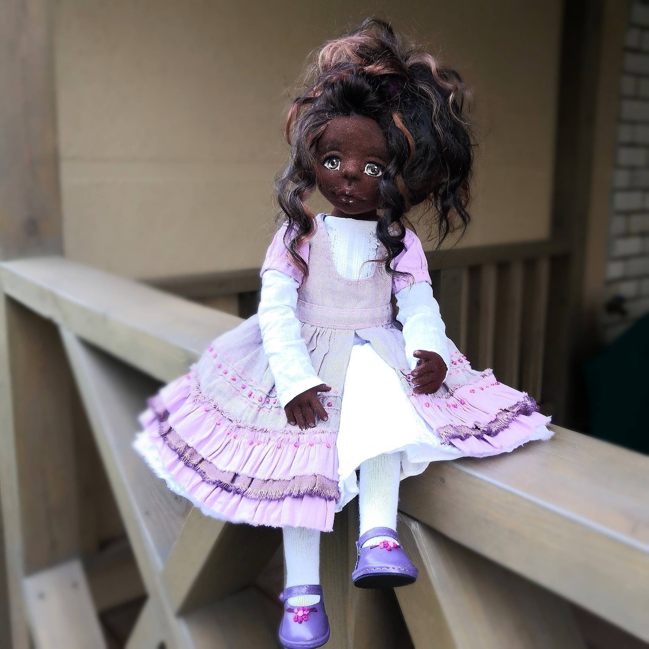 African American dolls handmade Black art doll Author's | Etsy