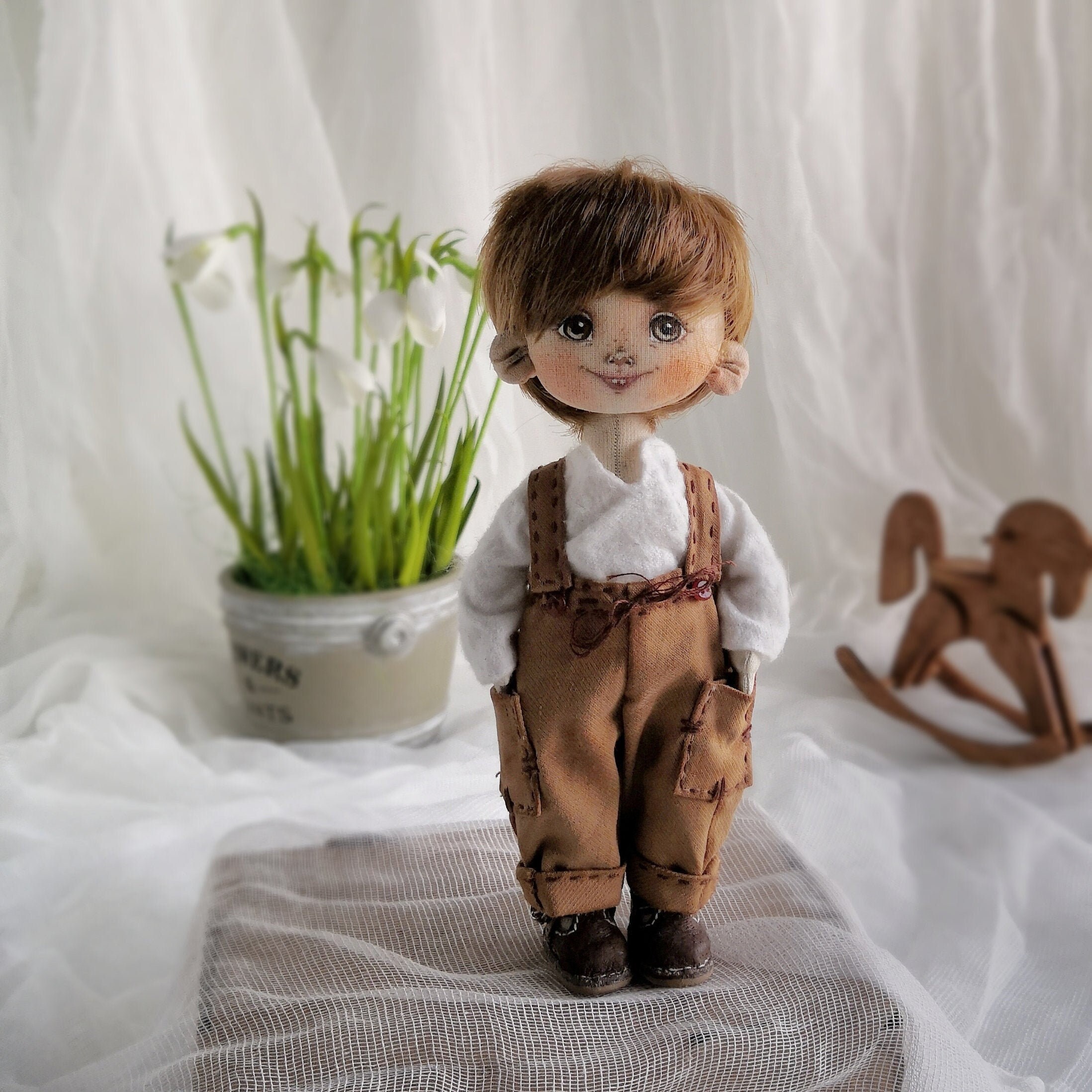 Rag doll. Handmade boy doll | Etsy