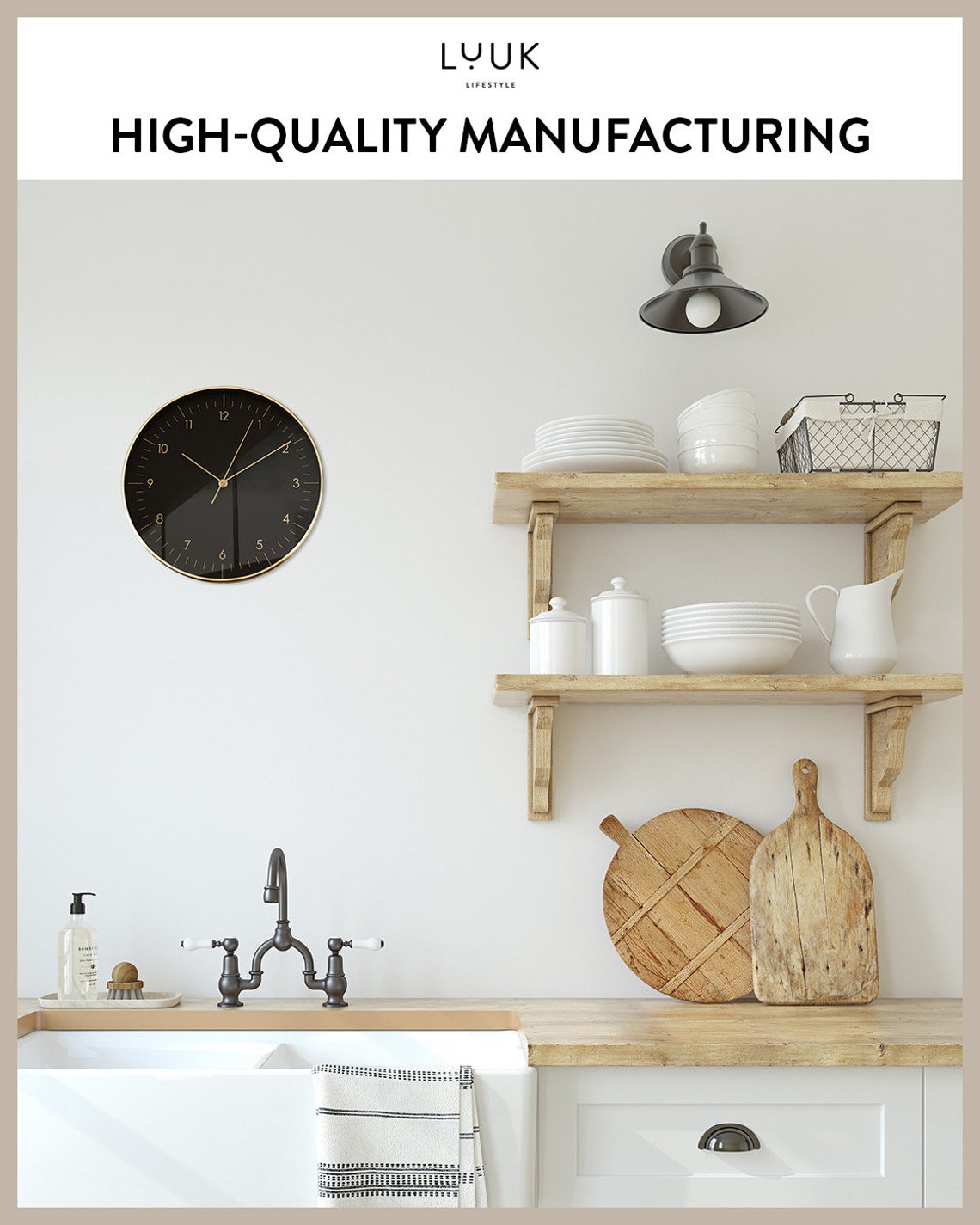 Simple Wall Clock With Silent Quartz Movement in a Modern Design ...