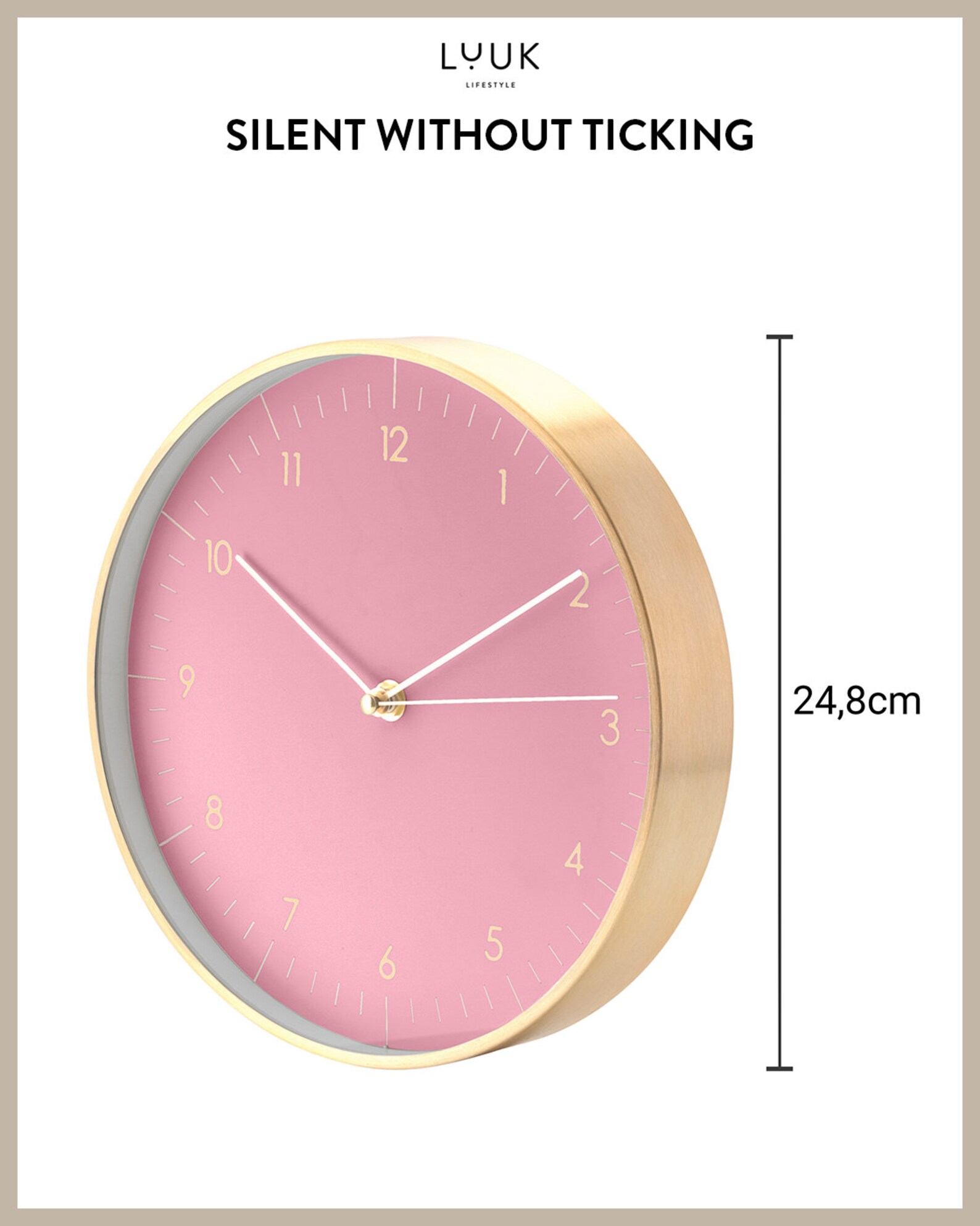 Simple, Silent Wall Clock With Second Hand Without Ticking, Wall ...
