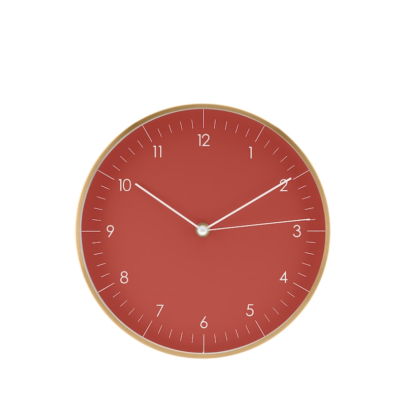 Red Wall Clock - Etsy