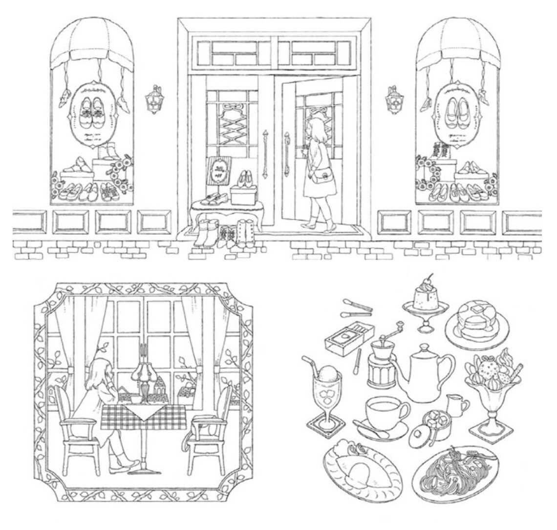 The Dreaming Shop A Coloring Book for Happiness 꿈꾸는 가게행복해지는 컬러링북 - Etsy