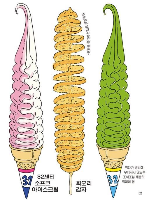Korean Street Food Coloring Book | 우리나라 길거리 음식 컬러링북 - Etsy