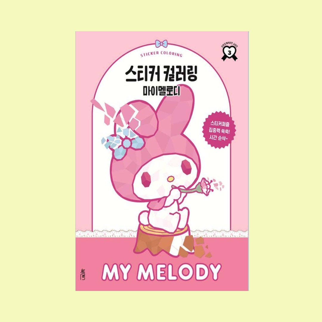 My Melody Sticker Coloring Book - Etsy