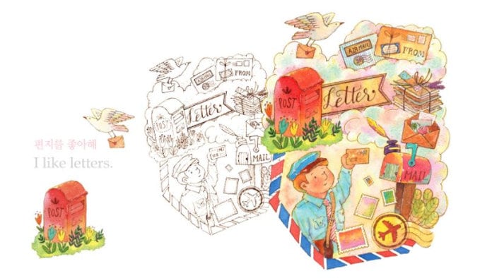 Illustrator Coloring Book With Colored Pencils and Watercolors - Etsy