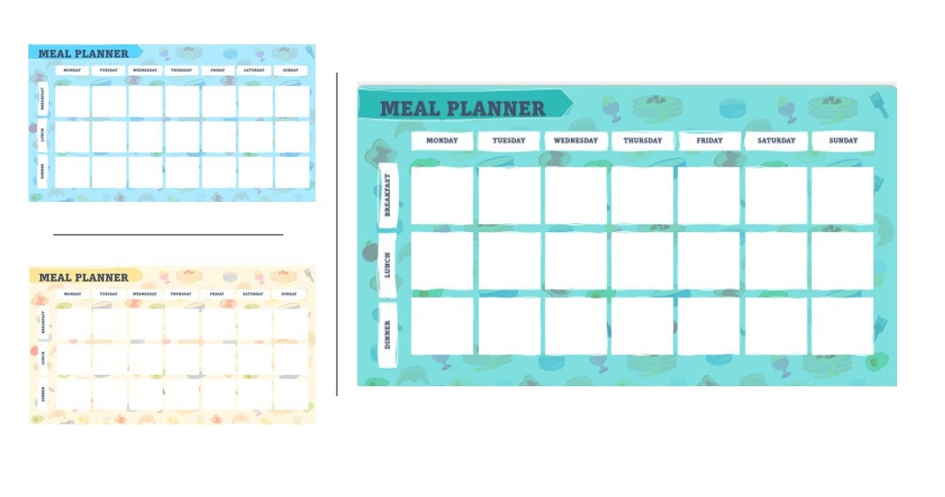 Printable Kid's Meal Planner, Weekly Meal Template - Etsy