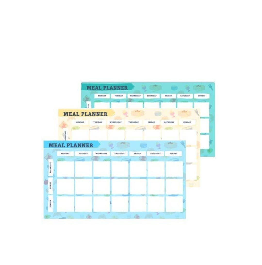 Printable Kid's Meal Planner, Weekly Meal Template - Etsy