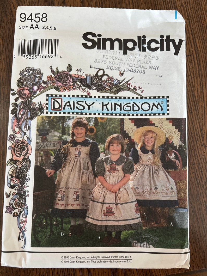 Simplicity 9458 Daisy Kingdom - Etsy