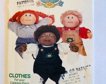 Vintage Butterick Cabbage Patch Kids Doll Clothing Sewing - Etsy