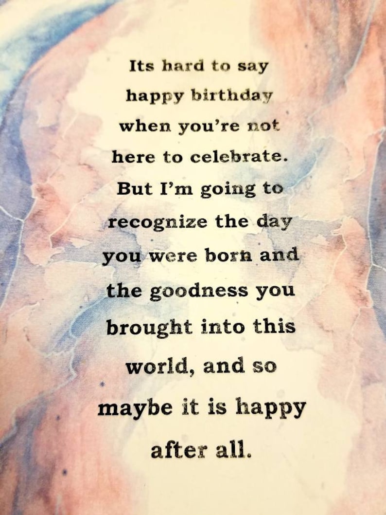 Happy Heavenly Birthday Card Heavenly Birthday Birthday in - Etsy