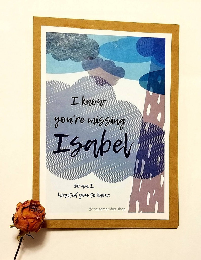 Sympathy Card Personalized Sympathy Card Missing You Death | Etsy