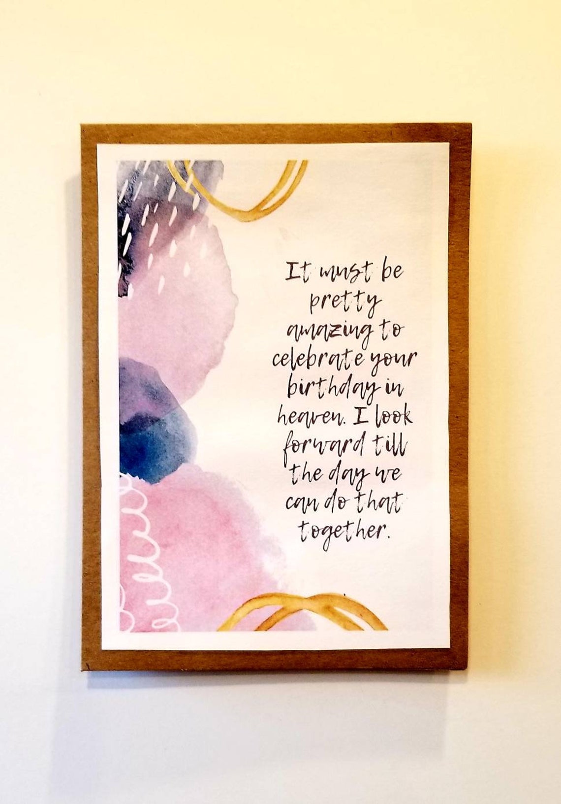 Birthday in Heaven Card Pregnancy Loss Miscarriage - Etsy