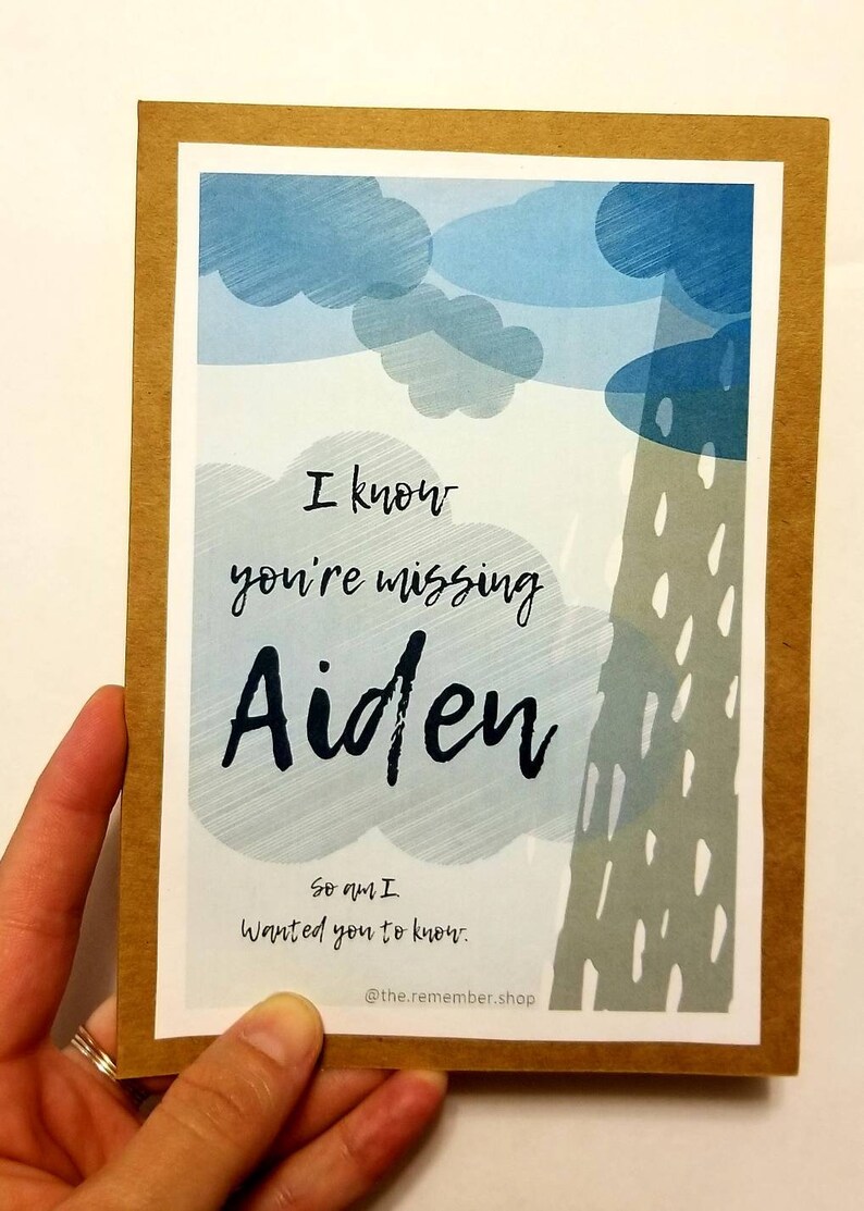 Sympathy Card Personalized Sympathy Card Missing You Death - Etsy