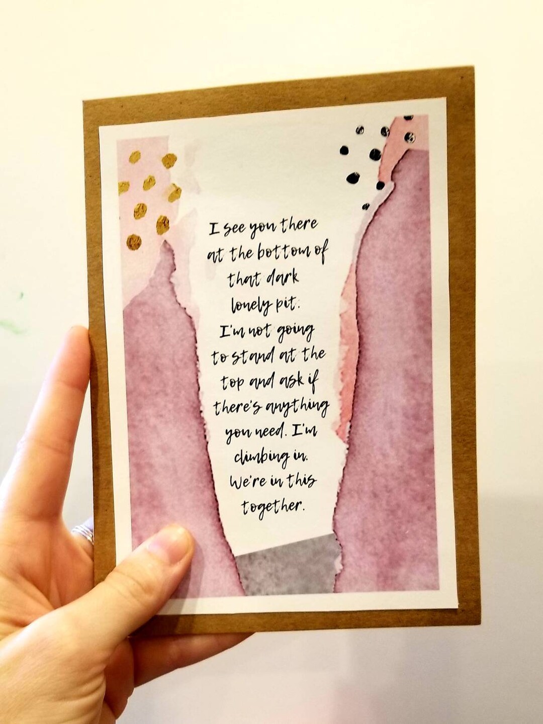 Sympathy Card, We're in This Together, Divorce, Death, Illness, Here ...