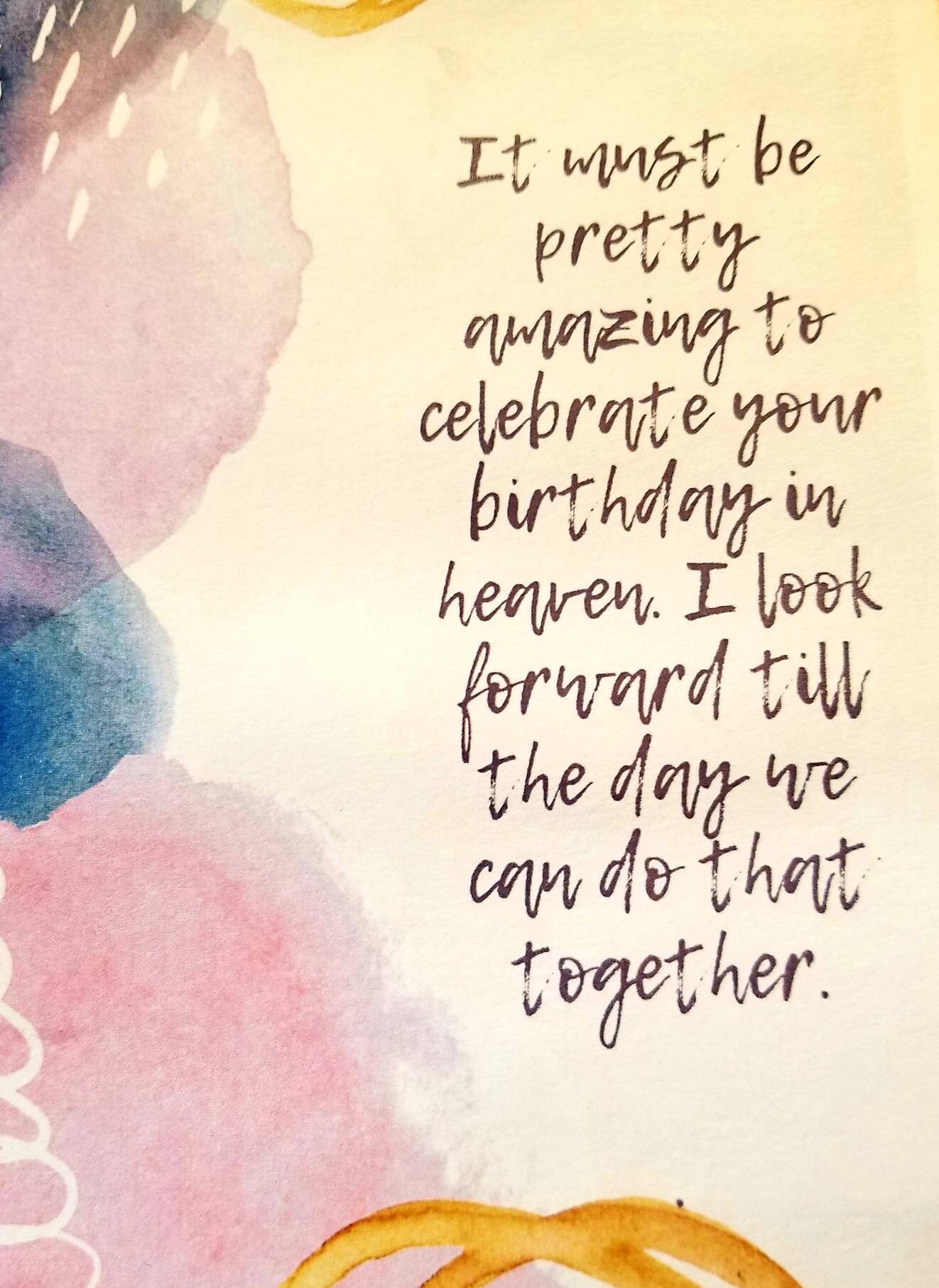 Birthday in Heaven Card Pregnancy Loss Miscarriage - Etsy