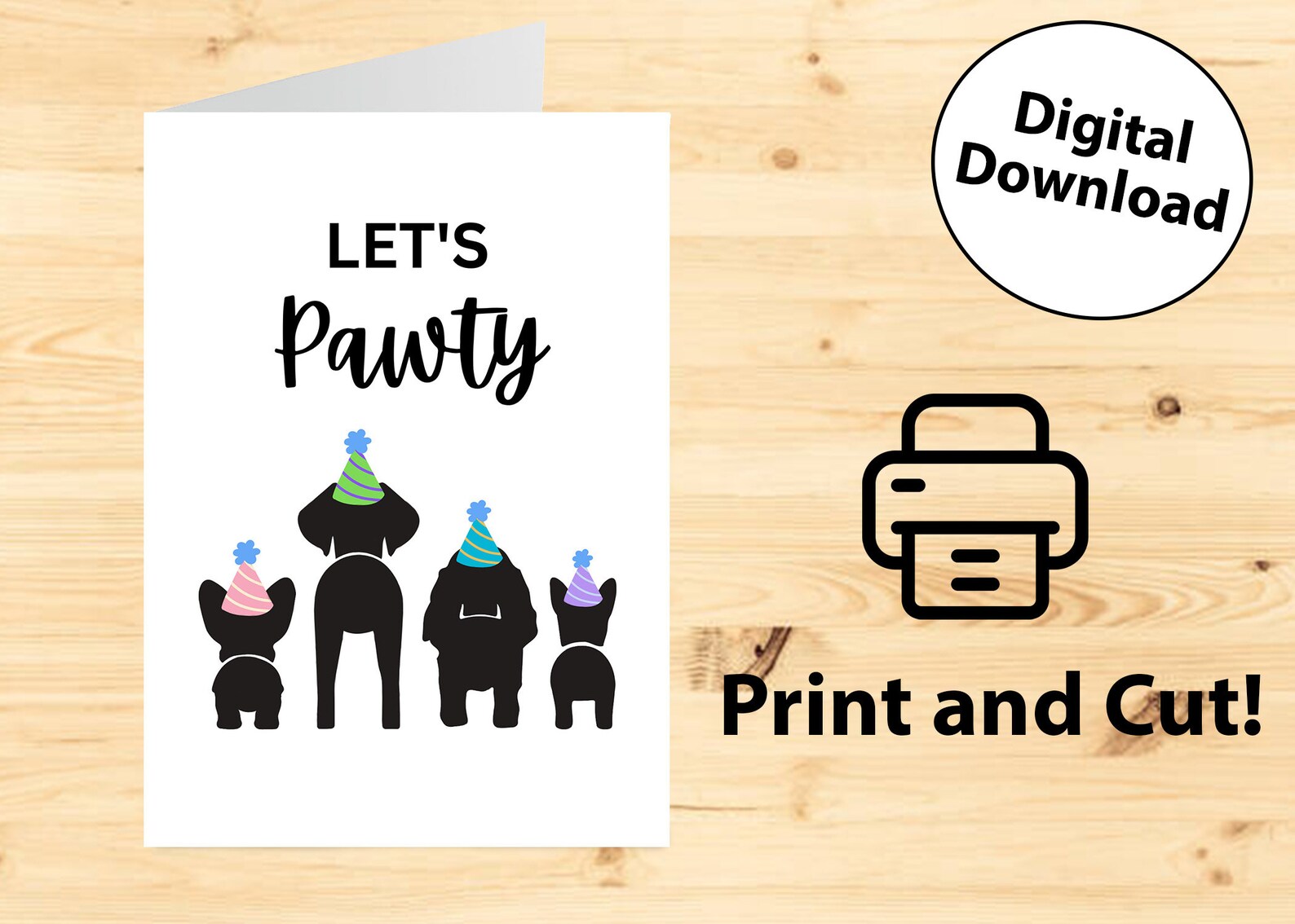 Printable Dog Birthday Card Printable Funny Birthday Card - Etsy